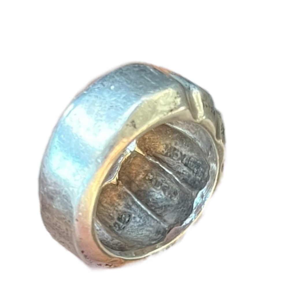 Sterling Silver 925 Chunky Ring Large - Gem